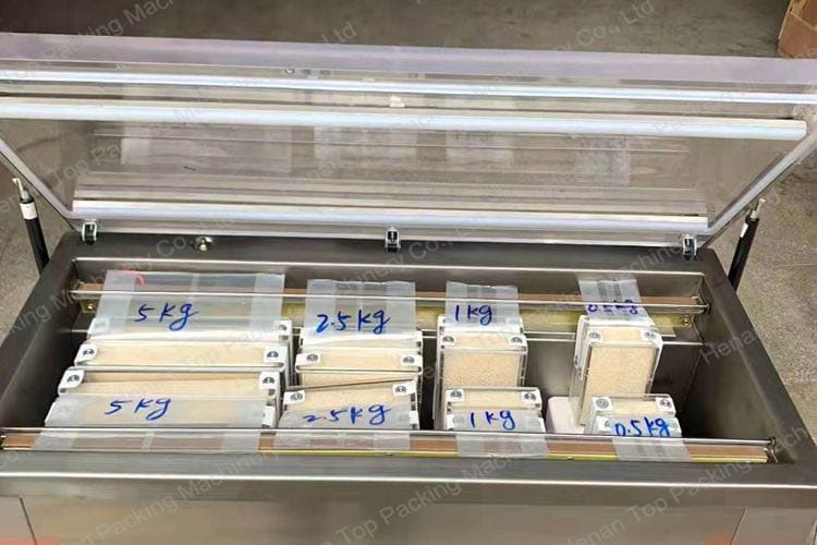 Rice Vacuum Packing Machine for 1KG, 5KG, 10KG, 25KG